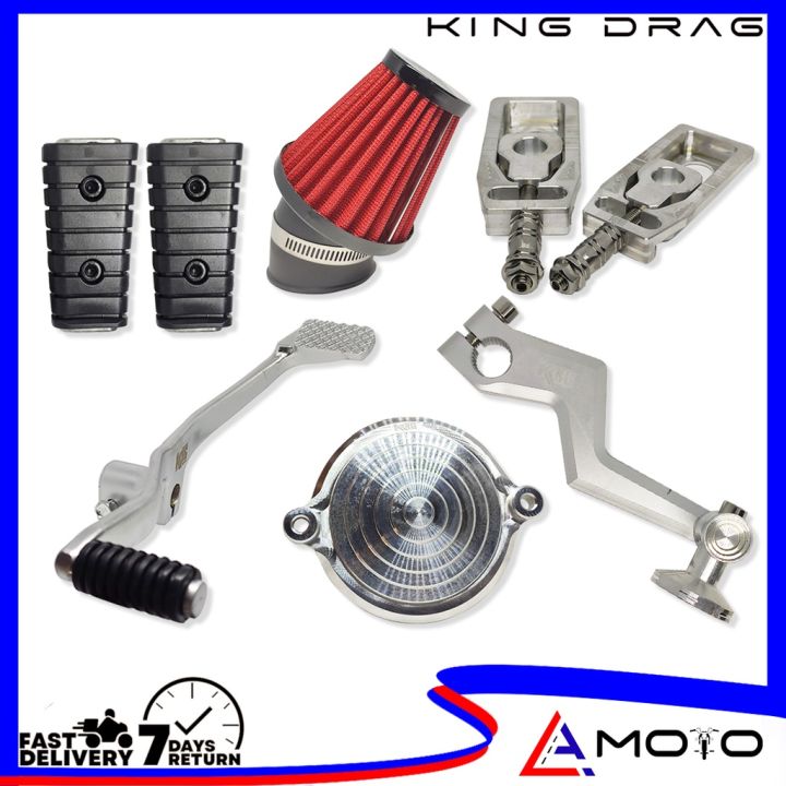 (PER PC) KING DRAG ALLOY PARTS AIR FILTER / SWING ARM ADJUSTER / KICK ...