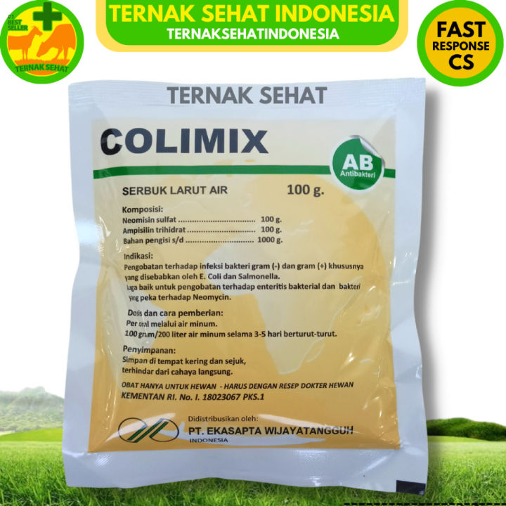 COLIMIX 100 gram - ( neomycin ampicillin ) - Obat kolibasilosis, CRD ...