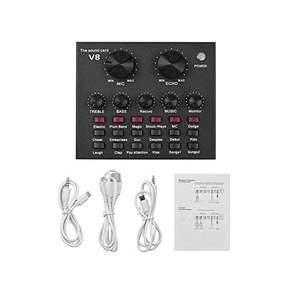 V8 EXTERNAL USB SOUND CARD AUDIO INTERFACE WITH BLUETOOTH | Lazada PH
