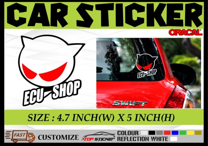 ECU SHOP CAR STICKER AKSESORI KERETA STICKERS | Lazada