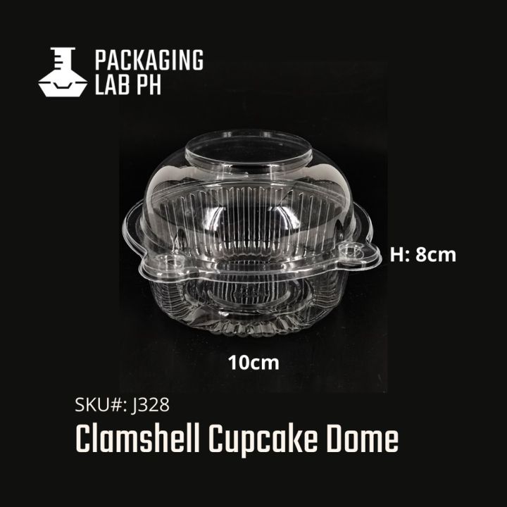 [10pcs] Clamshell Cupcake Dome / Solo cupcake mini cake container ...