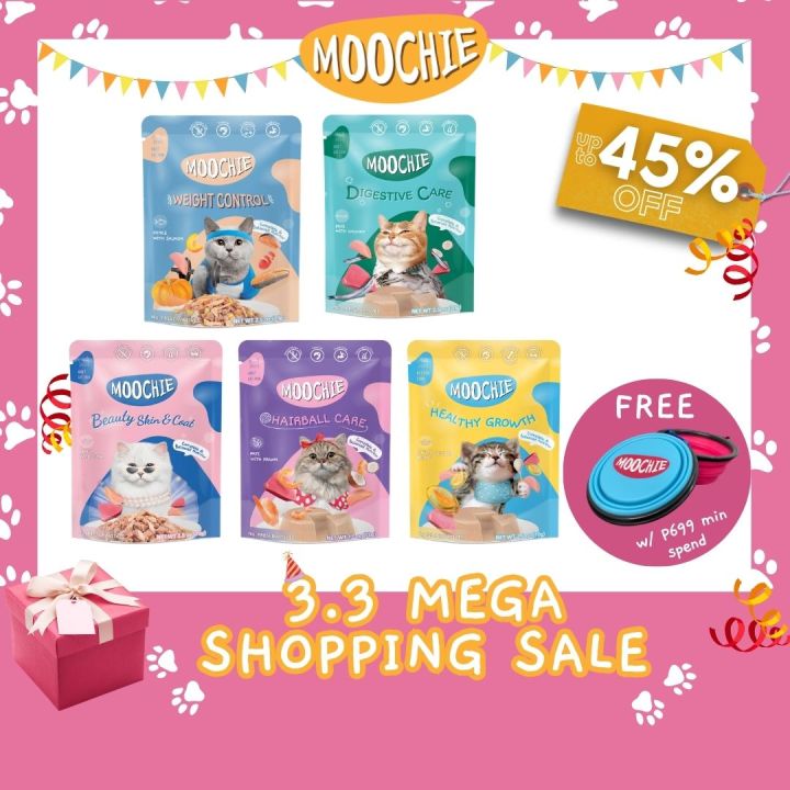 Moochie Wet Cat Food Mince/Pate/Mousse Assorted Flavors w/ Unique ...