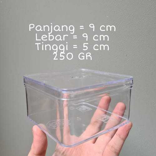 Toples Nastar Kotak 250 Gram 12 pcs Toples Kue Kering / Toples Bening ...