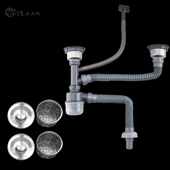 Double Single Tank Kitchen Sink Deodorization Drain Filter Hose for ...