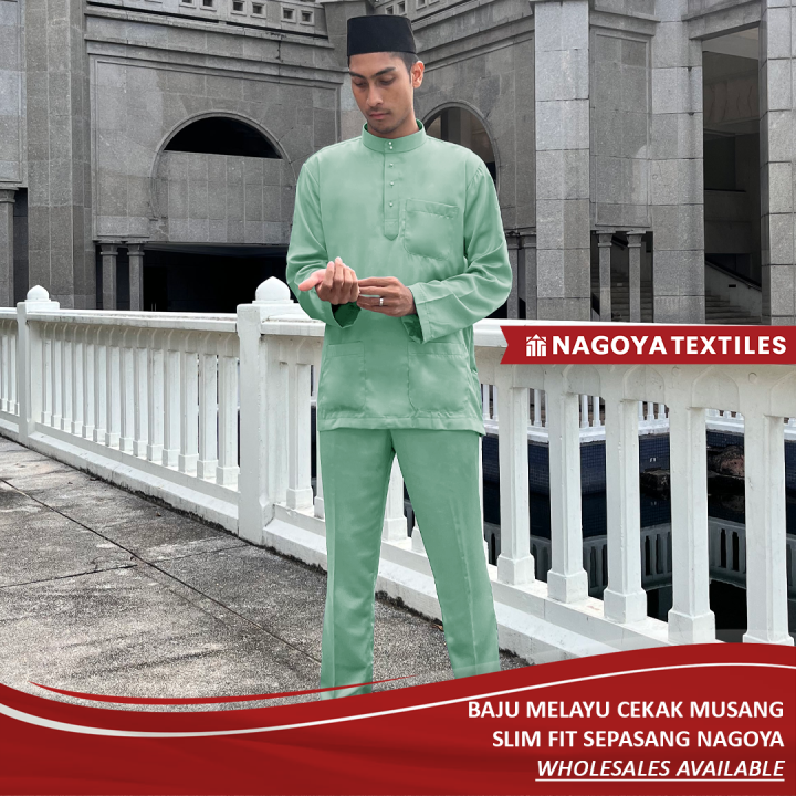 PROMOTION HARI RAYA BAJU MELAYU MODEN CEKAK MUSANG SLIM FIT SEPASANG ...