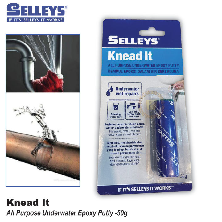 Selleys Knead It - All Purpose Underwater Epoxy Putty -50g | Lazada