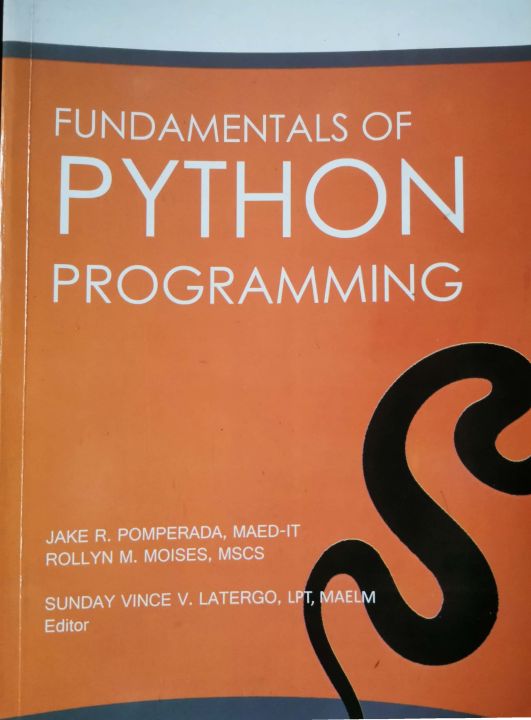 Fundamentals Of Python Programming 2019 L College L Pomperada Lazada Ph 