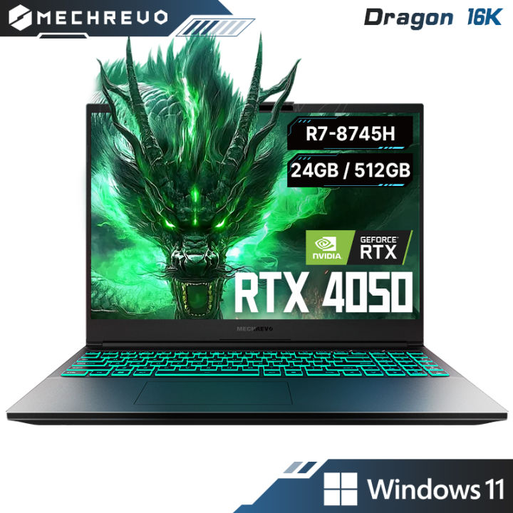 MECHREVO Gaming Laptop Dragon 16K AMD R7-8745H / 24GB RAM / 512GB SSD ...