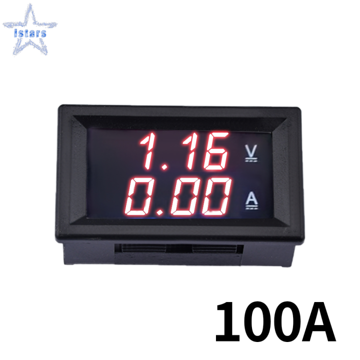 DC0-100V/10A 50A 100A LED DC Dual Display Digital Current Voltmeter ...