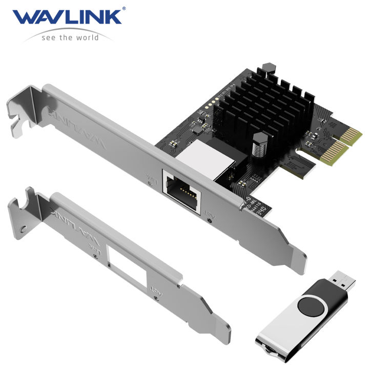 WAVLINK 1G/2.5G/5G Base-T PCIe Network Card, 1000/100/10Mbps PCI ...