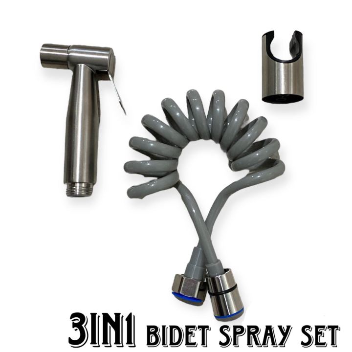 MLSN Flexible Spring Hose Stainless Steel Bathroom Bidet | Lazada PH