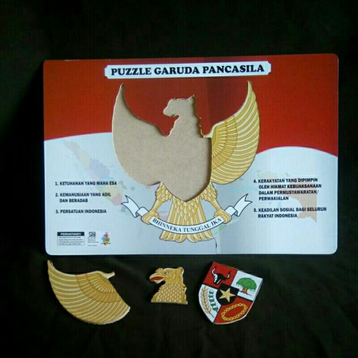 Mainan Edukasi Puzzle Garuda Pancasila Panca Sila Edukatif Anak Usia ...