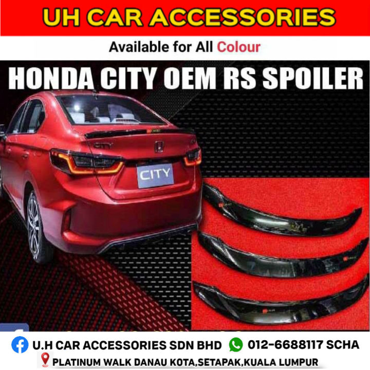 HONDA CITY GN2 2020 2021 RS DUCKTAIL LIP LIPS OEM SPOILER BODYKIT EMBLEM [READY STOCK] | Lazada