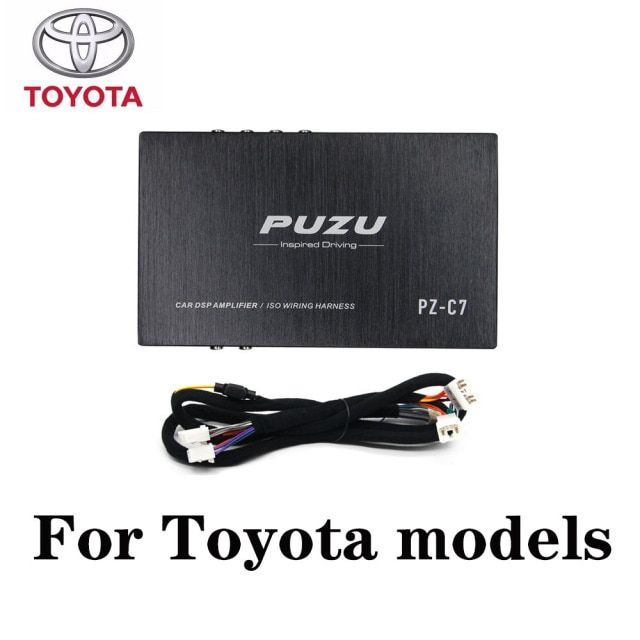 PUZU PZ-C7 Car DSP Amplifier ISO Wiring Harness 4X150w Car Audio Amp 6CH Output 12V For Toyota ...