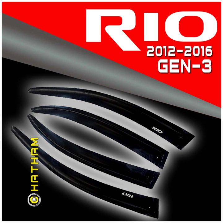 Rain Guard for Kia Rio Sedan 2012 2013 2014 2015 2016 ( Gen 3 ) Window ...