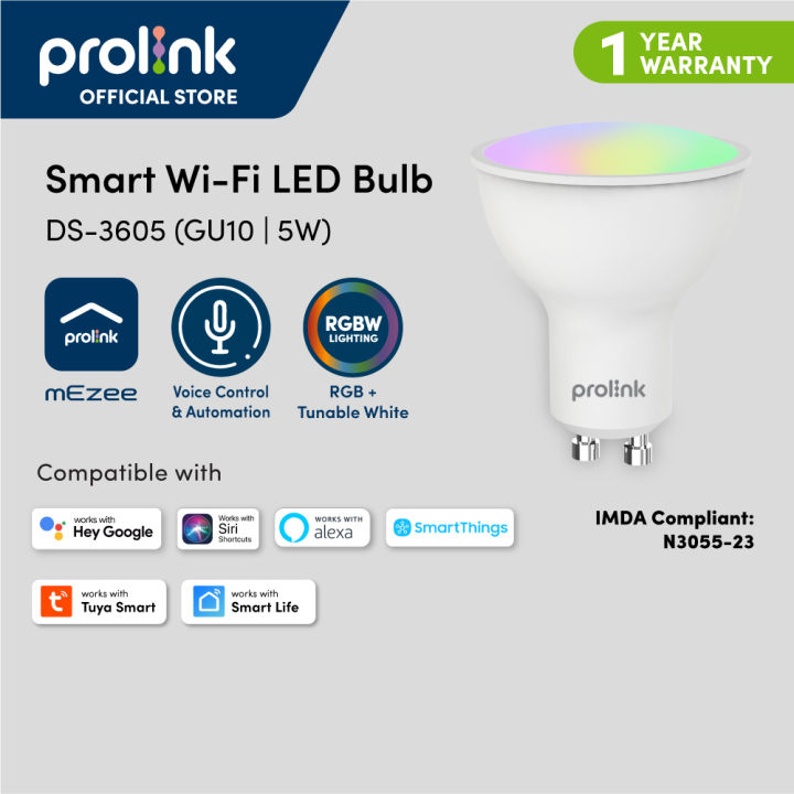 Prolink DS-3605 Smart Wi-Fi spotlight LED GU10 Bulb 5W | Lazada Singapore