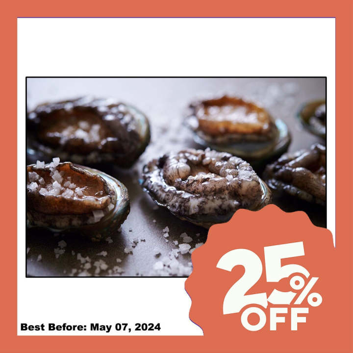 Wildcaught Seafood Abalone - Whole & Cleaned (5-6 pcs, 320-350g ...