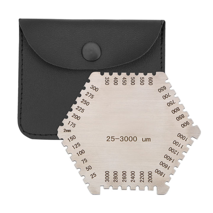 Hexagon 25-3000um Wet Film Thickness Gauge High Precision Wet Film Comb ...