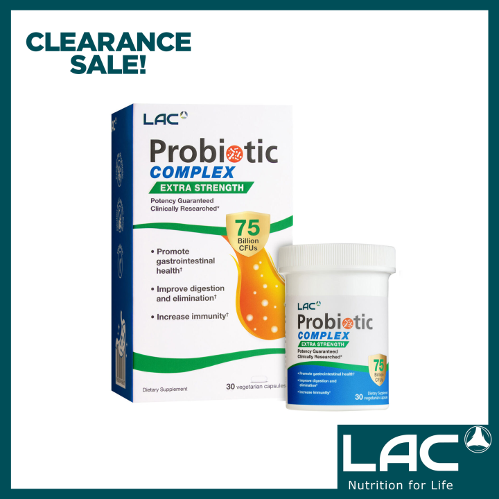 LAC Probiotic Complex 75 billion 30 Veg. Caps.(best by: March 2025 ...