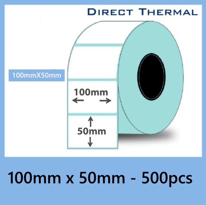 100mm x 50mm Thermal Sticker Label (4 x 2) 500 labels | Lazada PH
