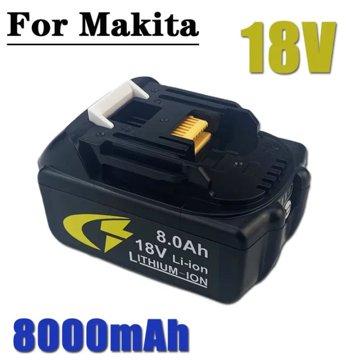 18V 8000mAh Lithium-Ion Replacement Makita Power Tool Rechargeable ...