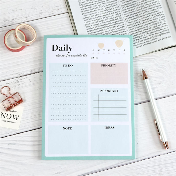 Daily Weekly Planner To Do List Memo Pads Post Notes Time Schedule Cute ...