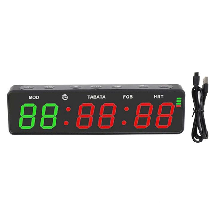 Portable HIIT Mode Gym Timer Clock Digital Stopwatch Fitness Countdown ...