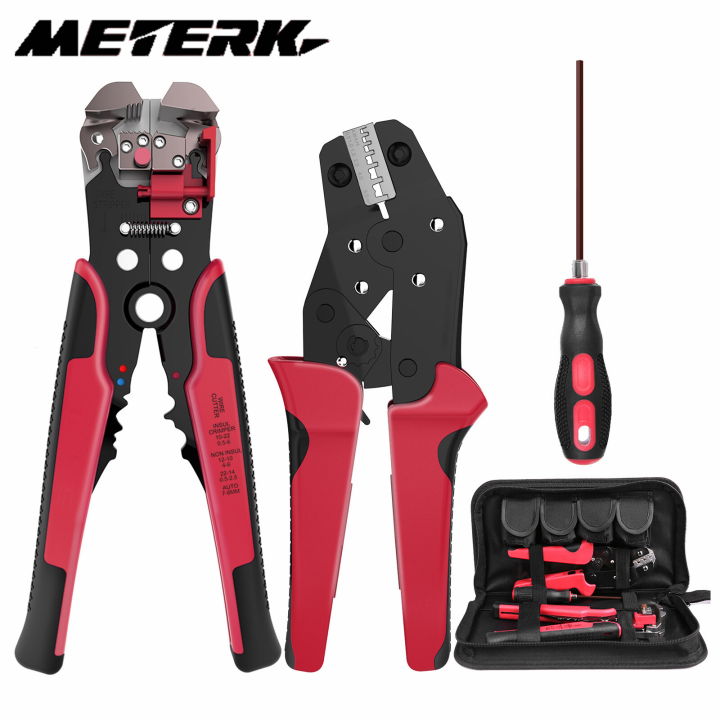 Meterk Professional 4 In 1 Wire Crimpers Engineering Ratcheting ...
