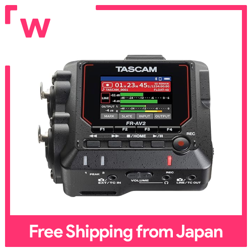 TASCAM FR-AV2 32-bit float-compatible 2-channel portable field recorder/timecode generator dual ...