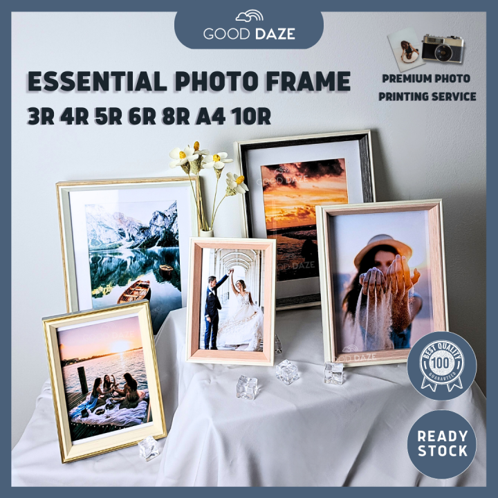 【GOOD DAZE】Aesthetic Minimalist Photo Frame | Classic Vintage Hollow Frame with Photo Mat ...