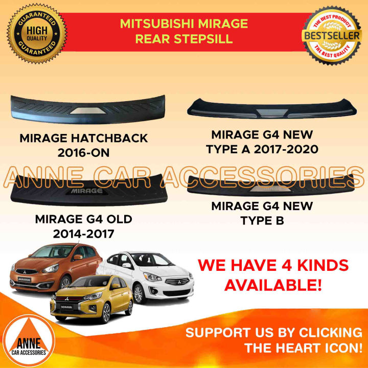 Rear Stepsill for Mitsubishi Mirage Hatchback/G4 2014-2021 Rear Bumper ...