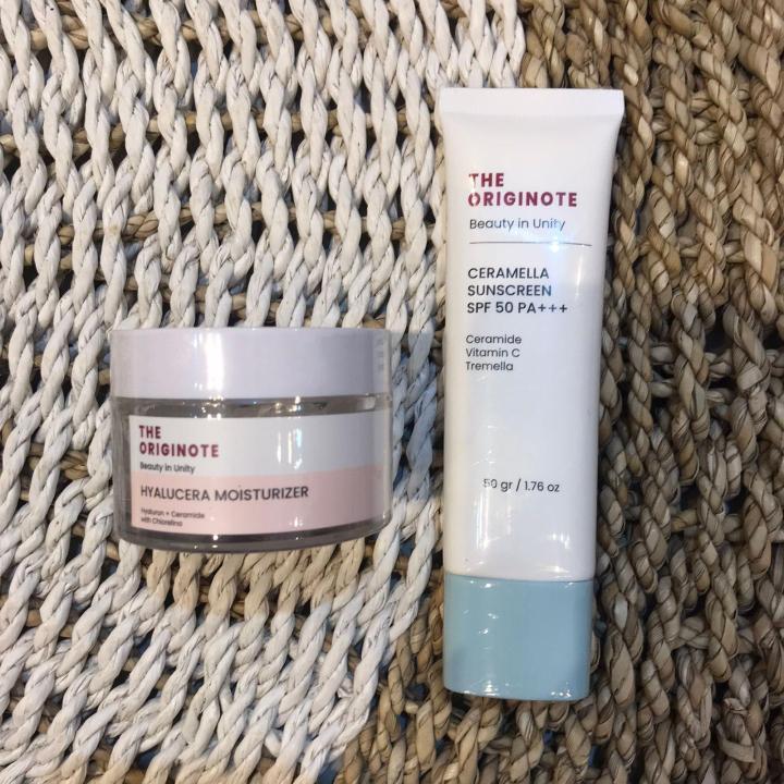 Paket Bundle The Originote Hyalucera Moisturizer dan Sunscreen SPF 50PA ...