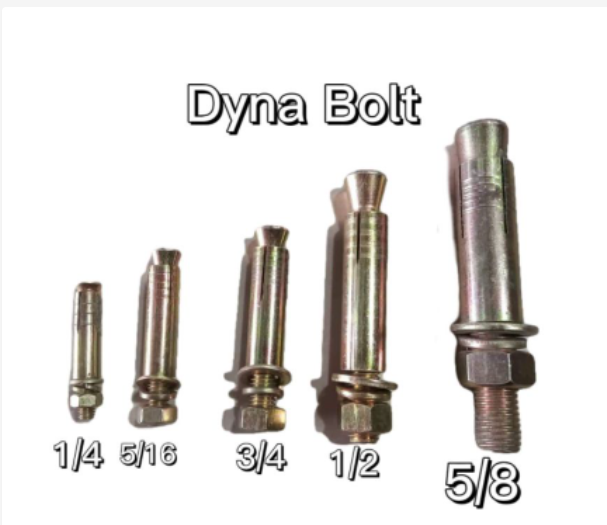 Dyna Bolt | 1/4, 5/16, 3/8, 1/2, 5/8 | | Lazada PH