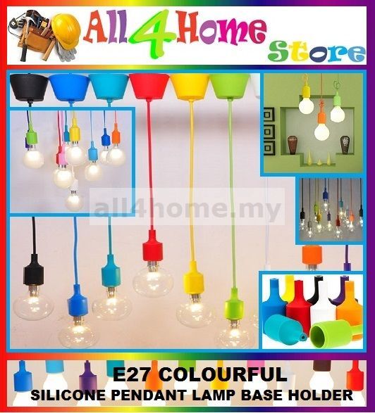 CIELO Modern Interior Home E27 Silicone Ceiling Lamp Holder Pendant ...