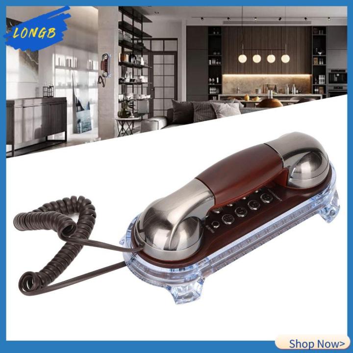 LONGB Landline Wired Telephone Retro Wall Mounted House Phones Caller ...