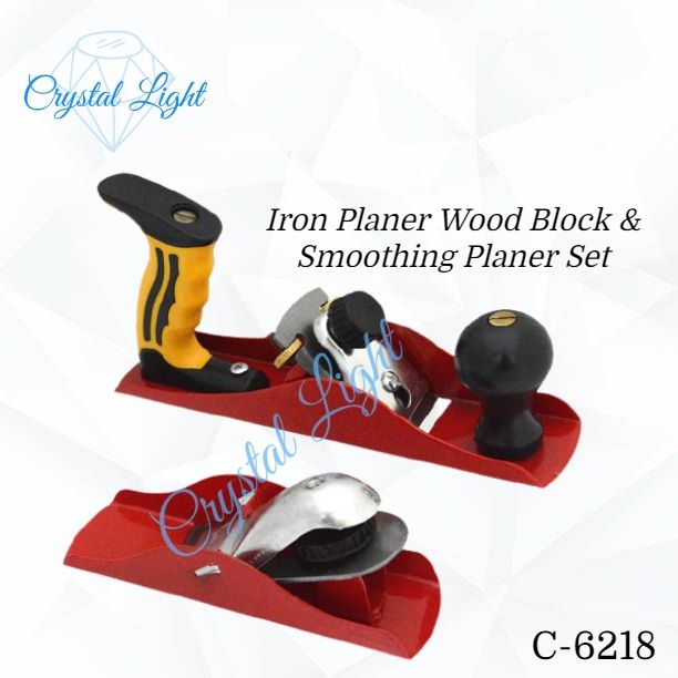 CrystaI Light C-6218 Iron Planer Wood Block & Smoothing Planer Set ...