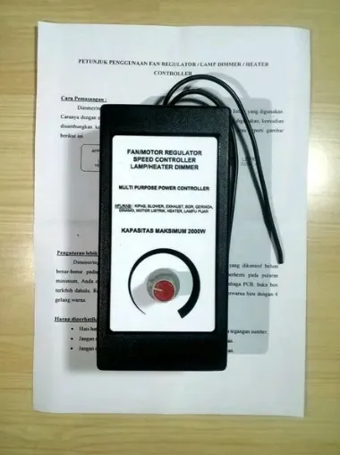 Dimmer 2000W 220V AC Regulator Pengatur Putaran Gerinda, Bor, Dinamo ...