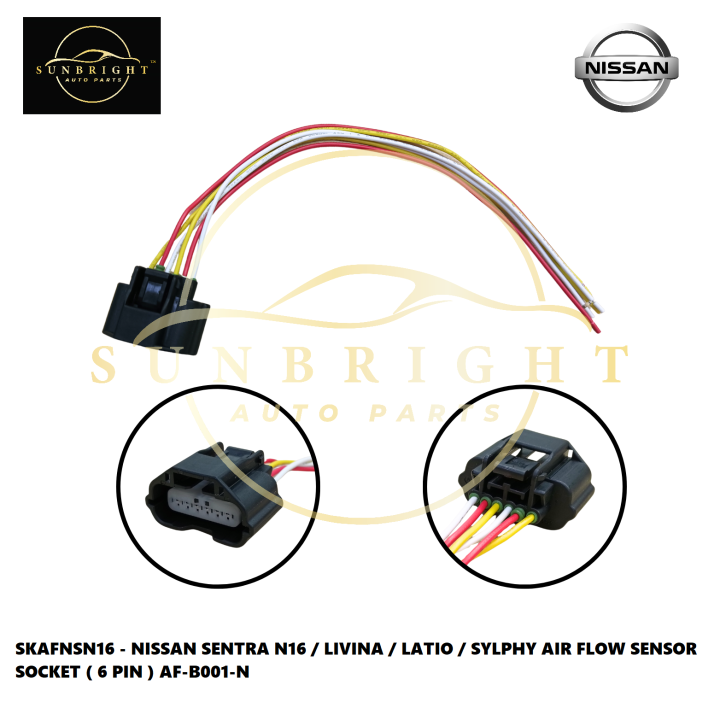 NISSAN SENTRA N16 / LIVINA / LATIO / SYLPHY AIR FLOW SENSOR SOCKET ( 6 ...