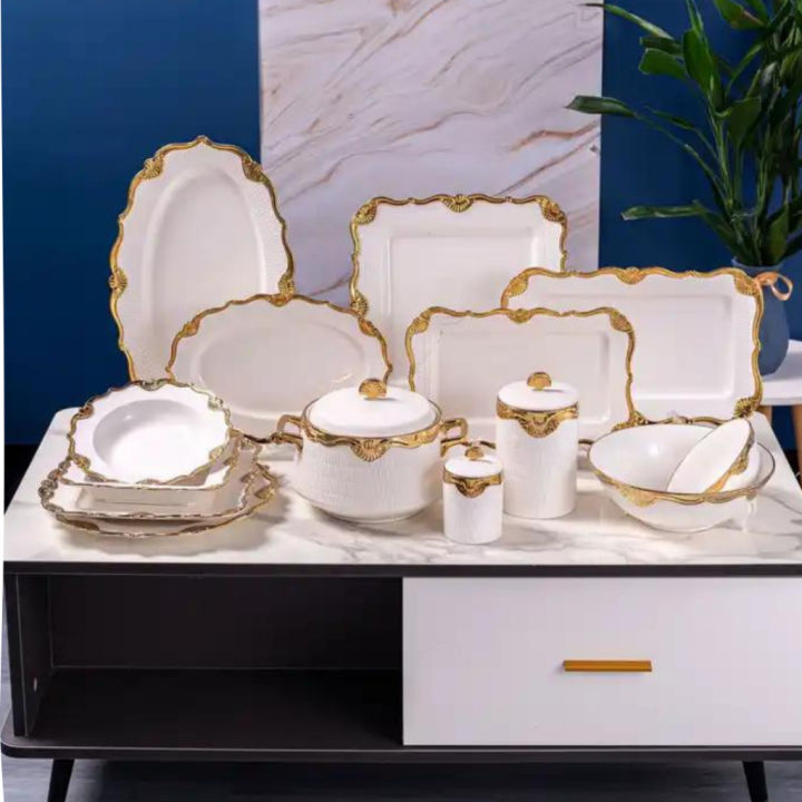 Luxury dinner tableware set manufacturer home porcelain dinner set ...