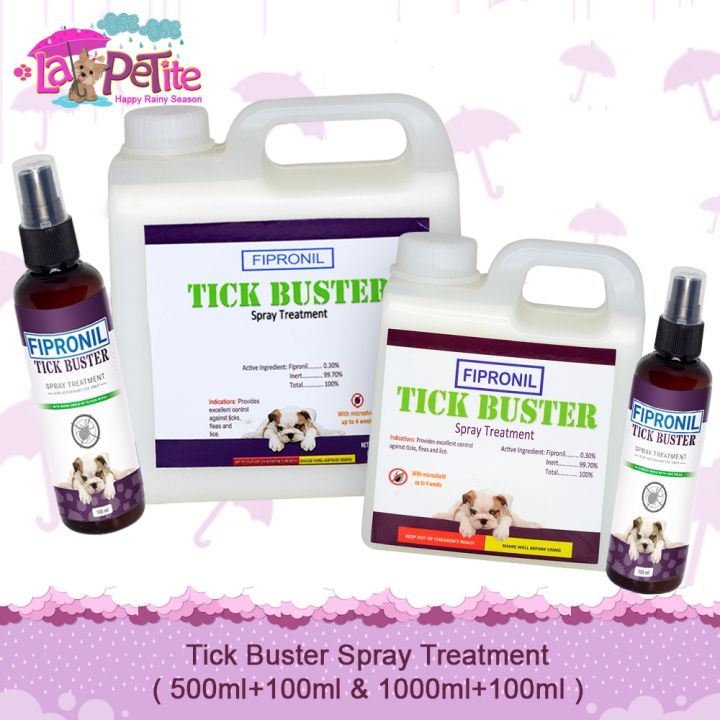 LKJ-Tick Buster Fipronil Spray Treatment Refill with 100mL Anti Ticks ...