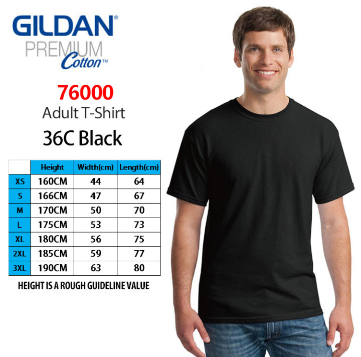 Gildan Premium Cotton 76000 Adult T-Shirt | Lazada PH