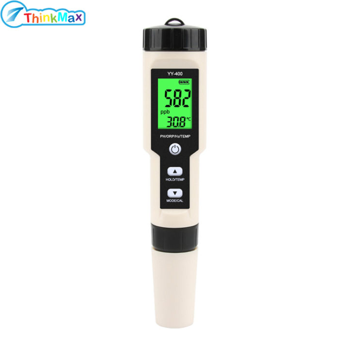 4 In 1 H2/ph/orp/temp Digital Water Quality Monitor Tester For Swimming ...