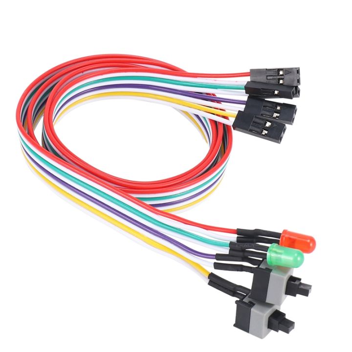 ATX PC Computer Motherboard Power Cord 2 Switch On With LED Light On ...