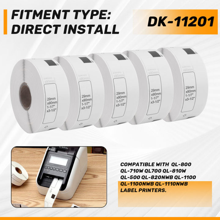 (UFZN) 6 Roll Compatible Labels for -11201 Standard Address Labels 29mm ...