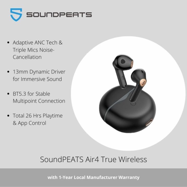 SoundPEATS Air4 True Wireless | Lazada PH