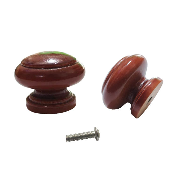 MB - Handle Tarikan Laci Pintu Lemari Bulat Mahoni / Knob Kayu Ukir ...