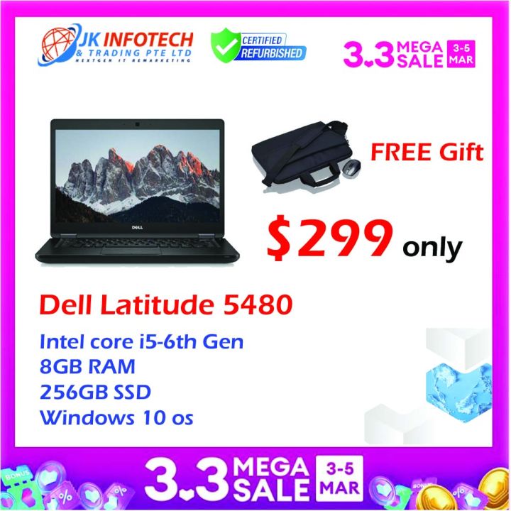 Dell Latitude 5470/5480 14inch ultrabook intel core i5-6th Gen Processor 8GB RAM 256GB SSD ...