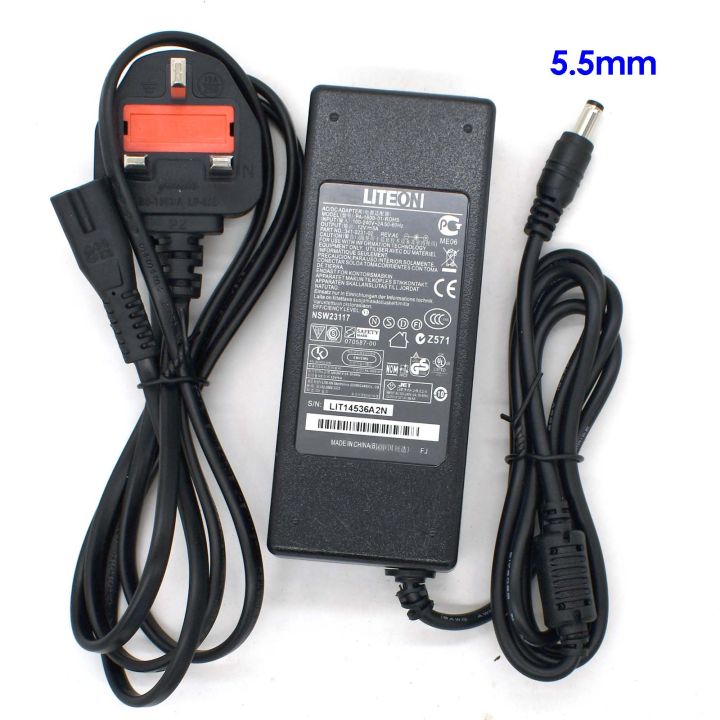 Liteon 3pin Wall AC Power Adapter Charger DC 12V 5A 5.5mm x 2.1mm - 2 ...