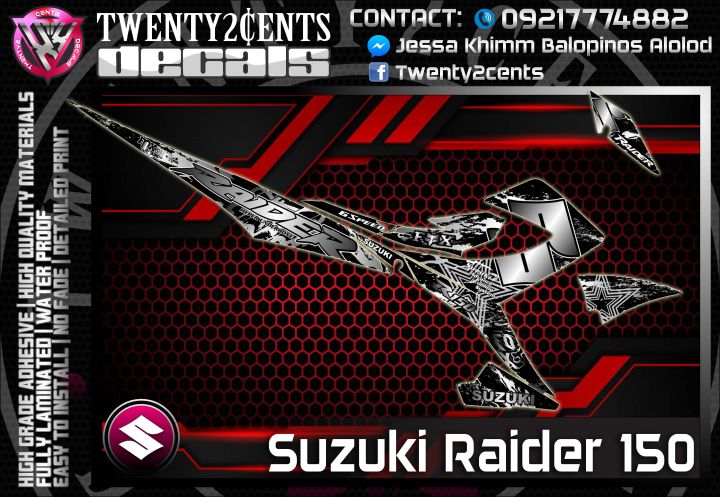 High-Quality Decals and Stickers for suzuki Raider 150 carb / reborn ...