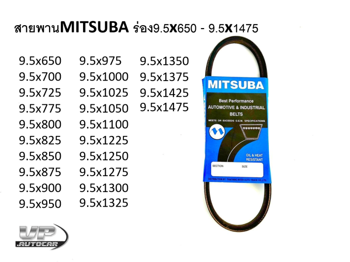 สายพานMITSUBAร่อง9.5x650 - 9.5x1475 สายพานร่อง 9.5 สายพานร่อง 9.5*650 ...